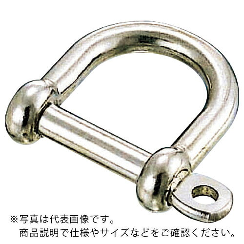 特長：幅が広いので、幅広のベルトなどにも使用できます。用途：チェーン・ワイヤー・ロープ等の連結金具として、また端末の金具のジョイントに。仕様：ねじ径：M-12使用荷重(kN)：4.12B(mm)：48D(mm)：12L(mm)：72d(mm...