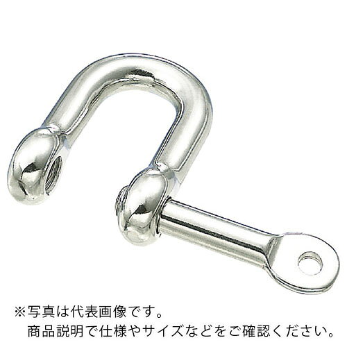 特長：ピンが枠から抜け落ちないので、うっかりピンを落とす事がなく、高所での作業などに適しています。用途：チェーン・ワイヤ・ロープ等の連結や、端末の金具のジョイントに使用。仕様：ねじ径：W-3/4使用荷重(kN)：8.43B(mm)：38D(...