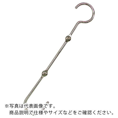 特長：Sフック（SAQ、SAJ、SAI）を利用した組立式のSカンです。梱包形態を小さくでき、収納もコンパクトになります。用途：ネットを下げたり、物を引っ掛けるのに使用。仕様：使用荷重(kN)：0.20D(mm)：6L1(mm)：700L2(...