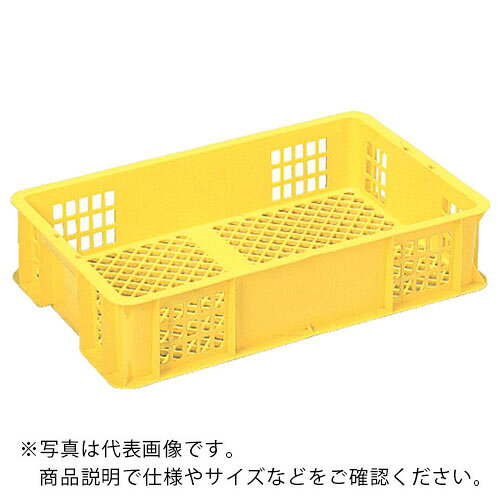 特長：全面網目のコンテナーです。耐荷重に優れ安定した段積みが可能です。用途：トレーコンテナー仕様：色：イエロー容量(L)：19.7適用カード差し(別売)：両短辺9M型、両長辺22型-B外形寸法(mm)間口：580外形寸法(mm)奥行：360...