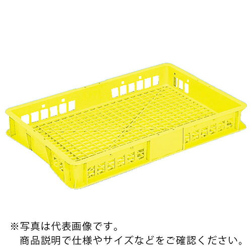 特長：全面網目のコンテナーです。耐荷重に優れ安定した段積みが可能です。用途：トレーコンテナー仕様：色：イエロー容量(L)：21.7適用カード差し(別売)：両長辺22型-A、両短辺13S、22型-A外形寸法(mm)間口：702外形寸法(mm)...