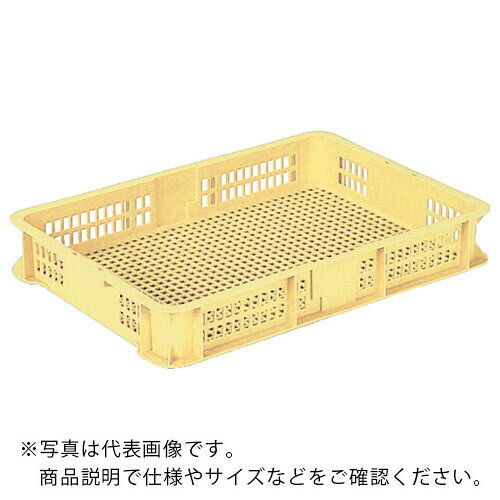 特長：全面網目のコンテナーです。耐荷重に優れ安定した段積みが可能です。仕様：色：クリーム容量(L)：20.8適用カード差し(別売)：両短辺12.5型外形寸法(mm)間口：628外形寸法(mm)奥行：438外形寸法(mm)高さ：98有効内寸(...