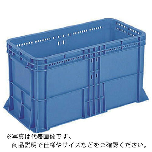 特長：全面網目のコンテナーです。耐荷重に優れ安定した段積みが可能です。用途：工業部品収納用コンテナー仕様：色：ブルー外形寸法(mm)間口：642外形寸法(mm)奥行：315外形寸法(mm)高さ：338有効内寸(mm)間口：582有効内寸(m...