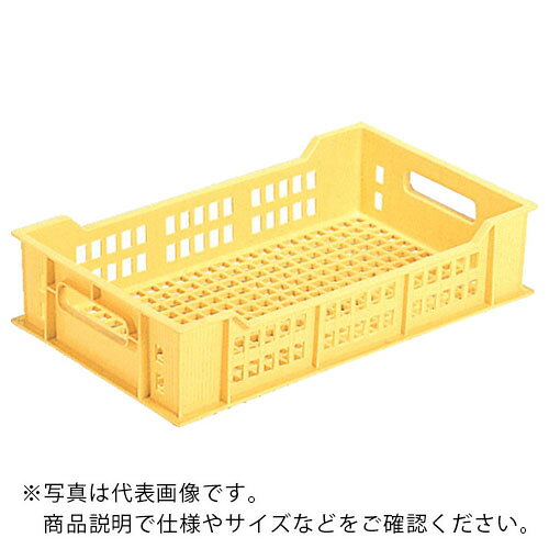 特長：全面網目のコンテナーです。耐荷重に優れ安定した段積みが可能です。用途：トレーコンテナー仕様：色：イエロー容量(L)：11.7適用カード差し(別売)：両長辺22型-B外形寸法(mm)間口：490外形寸法(mm)奥行：290外形寸法(mm...