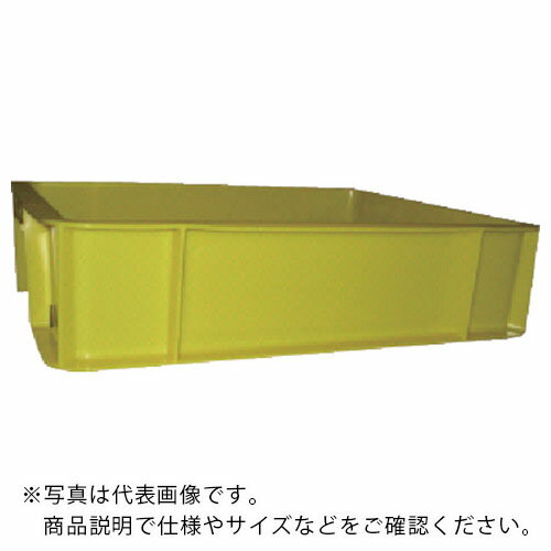 特長：全面ベタ目のスタンダードな多目的通箱です。収納したままま積み上げることのできるスタッキングタイプです。仕様：色：イエロー容量(L)：14.4外形寸法(mm)間口：465外形寸法(mm)奥行：365外形寸法(mm)高さ：115有効内寸(...