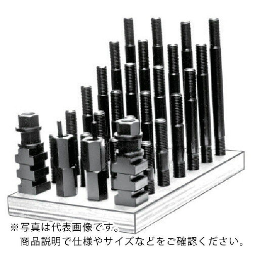 特長：クランピング用ボルト・ナットのセットです。Tスロットナットです。フランジナットです。カップリングナットです。スタッドボルトのセットです。用途：クランピング用ボルト・ナットのセット。仕様：ねじ寸法：M8全長(mm)：75・100・125...
