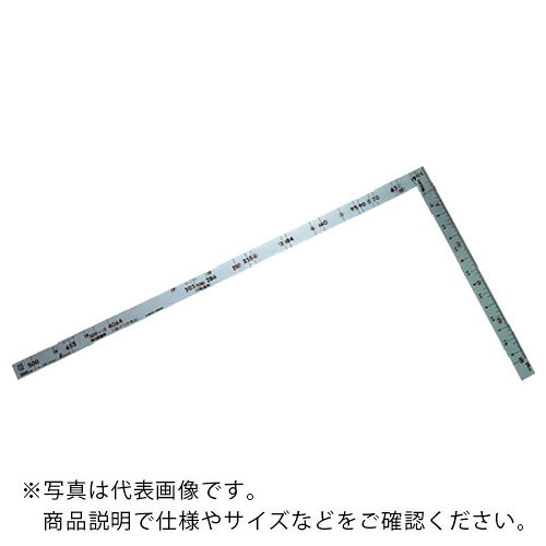 特長：本体の巾が19mmなので、2×4工法に最適です。勾配が一目で測れる勾配目盛付きです。用途：長さの測定、直角の確認やケガキ作業仕様：長さの許容差：±0.2mm以下精度直角度：100mmにつき、0.1mm以下材質／仕上：ステンレス注意：電...