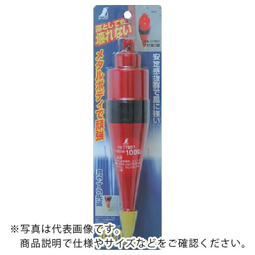 特長：メタルボディで落としても壊れません。重量があるので風に強く、安定感も抜群です。用途：柱・壁面・型枠などの垂直・鉛直の確認に。仕様：直径(mm)：42全長(mm)：213当て傷防止カバー付材質／仕上：本体・先端・静止機構部:鉄二重リング...