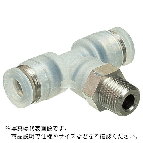 特長：本体材質には、クリーン環境に適したPPを採用しました。ねじ部はSUS304を採用しています。禁油仕様です。樹脂本体色はクリアで流体の確認が可能です。仕様：接続口径：R1/4適合チューブ外径D(mm)：8使用圧力：1.0MPa (0〜2...