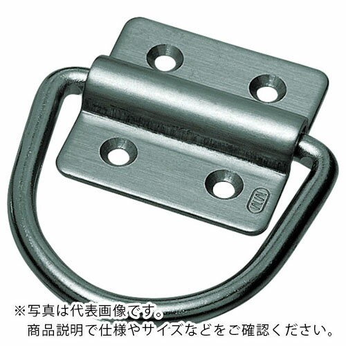 特長：リング部分が倒れるので、不使用時に邪魔になりにくいです。用途：壁面・床面・柱等に設置し、チェーン・ワイヤー・ロープの端末金具として。仕様：使用荷重(kN)：0.1A(mm)：45D1(mm)：1.5B(mm)：42H(mm)：8.5W...