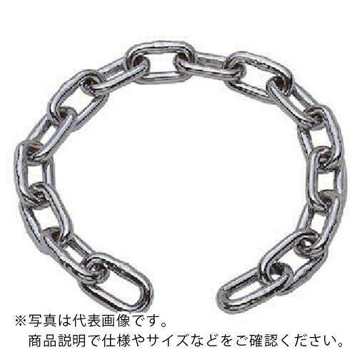 特長：熱加工したステンレス特殊鋼使用により、SUS304チェーンの約3倍の硬度があります。盗難防止用に通常チェーンよりも硬度を上げています。用途：盗難防止に。仕様：全長(mm)：1000線径d(mm)：6.0内長P(mm)：31内幅W(mm...