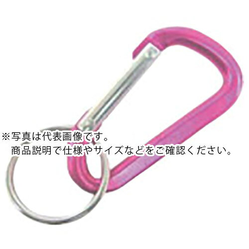 特長：スプリングフックです。バネの力で開口部分が戻ります。用途：アクセサリー用です。仕様：使用荷重(kN)：0.39D(mm)：8L(mm)：80S(mm)：12.5W(mm)：43t(mm)：6材質／仕上：材質：本体=アルミ軽合金・二重リ...