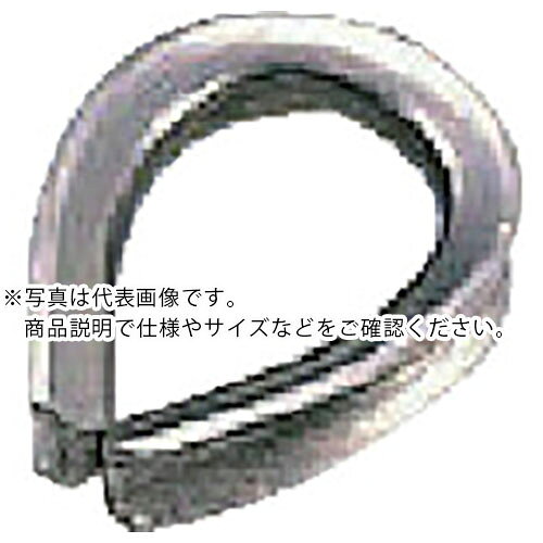 特長：端末加工するワイヤーコースとして使います。用途：ワイヤーロープの先端をアイ加工して使用する場合、ワイヤーの摩耗を防ぎます。仕様：A(mm)：6D(mm)：16B(mm)：8T(mm)：36使用ロープ径(mm)：6JIS 2802準拠材...