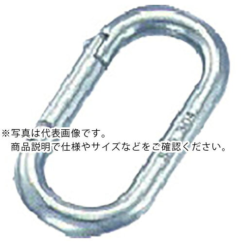 特長：ホロネジでロックするので、不用意にフックが開くことがなく安心です。用途：チェーン・ワイヤ・ロープ等の連結金具として、また端末の金具のジョイントに。仕様：使用荷重(kN)：1.96D(mm)：10L(mm)：70B(mm)：26S(mm...