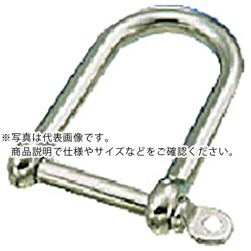 特長：長さも幅も従来のシャックルの2倍なので、用途が広がります。用途：チェーン・ワイヤ・ロープ等の連結や、端末の金具のジョイントに使用。仕様：ねじ径：M6使用荷重(kN)：1.37B(mm)：24D(mm)：6L(mm)：48d(mm)：1...