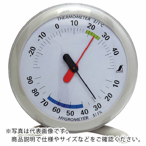 特長：温度と湿度を同時に測定できます。快適温度・快適湿度は色を付けて分かりやすくしてあります。用途：温度と湿度の測定仕様：測定範囲温度計：-30〜50℃湿度計：10〜90％材質／仕上：本体:スチロール樹脂目盛板:鉄注意：落下等の強い衝撃を与...