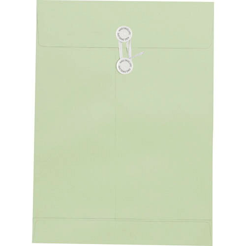 特長：色鮮やかなカラークラフトのマチ・ハトメ付き封筒です。用途：A4書類（297×210）の封入に最適。仕様：タイプ：角形2号色：ウグイス縦(mm)：332横(mm)：240幅(マチ)(mm)：35〒枠なし貼り方：箱貼口糊：ハトメシール封入...