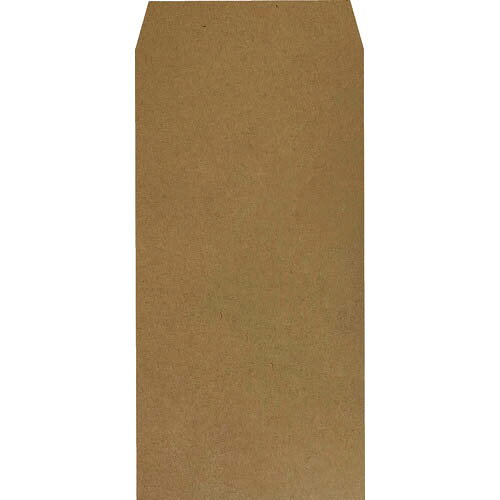 特長：素朴な風合いでオシャレな封筒です。用途：A4書類（297×210）を三つ折り（210×99）・A5書類（148×210）を二つ折り（210×74）の封入に最適。仕様：タイプ：長形3号色：茶色縦(mm)：235横(mm)：120〒枠なし...