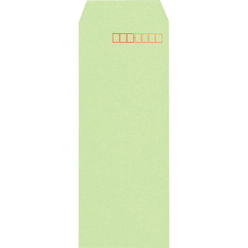 特長：古紙パルプ配合のカラークラフト封筒です。用途：A4書類（297×210）を四つ折り（210×75）の封入に最適。仕様：タイプ：長形40号色：ウグイス縦(mm)：225横(mm)：90〒枠あり貼り方：スミ貼口糊：なし封入サイズ：A4書類...