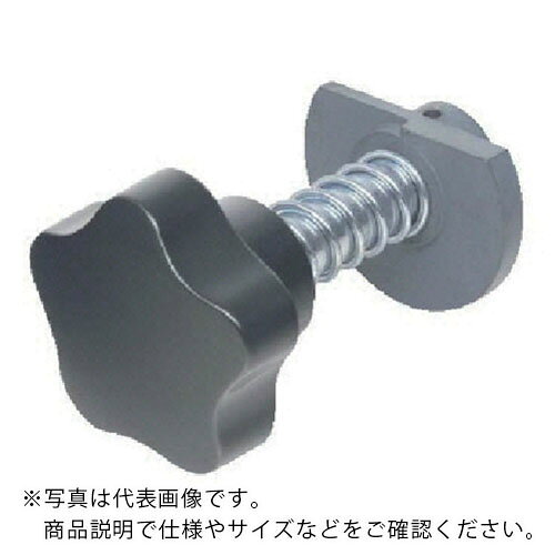 特長：ラッチには下穴が加工してあります。仕様：スパイラルラッチノブ材質／仕上：ノブ：フェノール樹脂 ブラックシャンク：SUS303ラッチ：ステンレススチール(P3504)注意：扉の板厚+かべの厚さが極端に少ない場合及び別売品のガイドとナット...