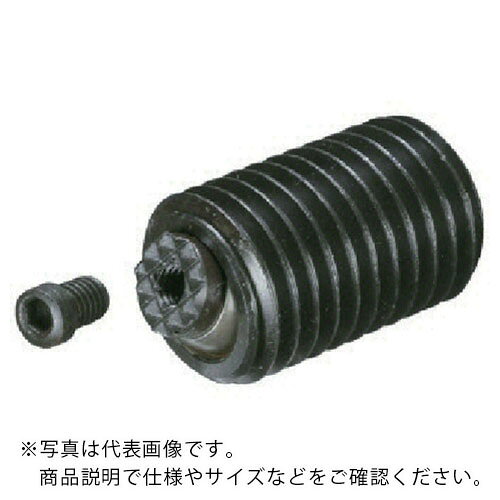 仕様：ボールユニット(スクリュータイプ)材質／仕上：本体：SCM440 焼入焼戻 黒染め HRC45ボール：SUS440チップ：SKH51 焼入焼戻 黒染め HRC62注意：ボールを裏側から押し出し、付属の六角穴付きボルトにてチップを取付け...