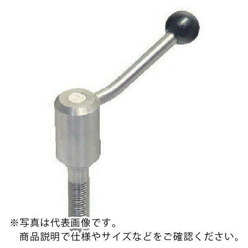 特長：ネジ径が太く、レバーも長いので、小さな力で大きな締付力を得られます。仕様：テンションレバー材質／仕上：本体：SUS303ネジ部：SUS303グリップ：フェノール樹脂 ブラック注意：北海道・沖縄運賃1500円　●代表画像について 商品に...