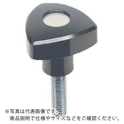 特長：ツートンデザインが見映えを良くするノブです。仕様：外径(mm)：32ノブ高さ(mm)：26ねじ長さ(mm)：20ねじ径：M5×0.8ねじ径(mm)：M5×0.8材質／仕上：ノブ：ポリアミド ブラックセンタープレート：アルミニウム(A1...