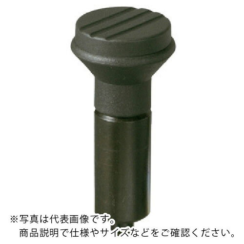 特長：ノブの操作でノーズがストロークし、位置決めします。仕様：インデックスプランジャー材質／仕上：本体：SUM22L 黒染めノブ：ポリアミド つや消しブラックコイルバネ：SWPAノーズ：SUM22L HRC58〜62注意：溶接または接着で取...