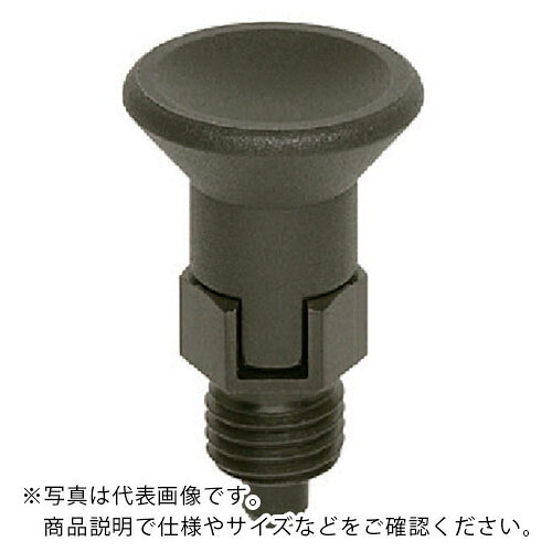 特長：ノブの操作でノーズがストロークし、位置決めします。ノブを引いた状態で90゜回転するとノーズが引っ込んだ状態でロック(固定)できます。ネジ部に逃げ加工を施してあります。仕様：インデックスプランジャー材質／仕上：本体：SUM22L 黒染め...