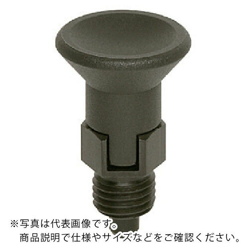 特長：ノブの操作でノーズがストロークし、位置決めします。ノブを引いた状態で90゜回転するとノーズが引っ込んだ状態でロック(固定)できます。ネジ部に逃げ加工を施してあります。仕様：インデックスプランジャー材質／仕上：本体：SUM22L 黒染め...