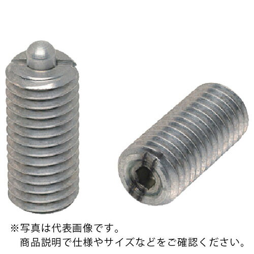 特長：ネジ部本体にスプリングを内蔵し、押し圧によってセンターピンをストロークし位置決めします。仕様：スプリングプランジャー材質／仕上：本体：SUS303コイルバネ：SUS302WPAセンターピン：SUS420注意：北海道・沖縄運賃1500円...