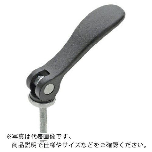 特長：一度適正な位置までねじ込めば、レバーを倒したり起こしたりする操作のみで、クランプ・アンクランプが行えます。仕様：カムレバー材質／仕上：レバー：アルミダイキャスト 黒色粉体塗装スラストワッシャー：ポリアミド(ガラス繊維強化) ブラックネ...