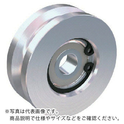 特長：チェーンの従動ローラーとしてご使用になれます。ボールベアリングは止め輪で固定してあります。仕様：丸ベルトローラー材質／仕上：本体：S45C 無電解ニッケルメッキベアリング：スチール止め輪：スチール注意：北海道・沖縄運賃1500円　●代...