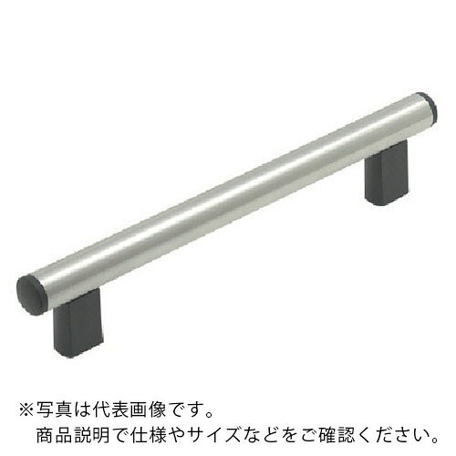 特長：グリップには防錆に優れたSUS304を使用しています。仕様：ねじ深さ(mm)：17ねじ径：M6×1.0全長(mm)：438取付ピッチ(mm)：350全高(mm)：75許容荷重(N)：800材質／仕上：グリップ：SUS304エルボ：ポリ...