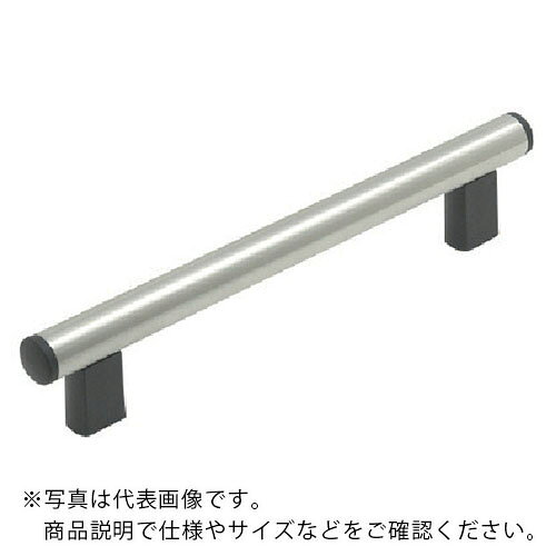 特長：グリップには防錆に優れたSUS304を使用しています。仕様：ねじ深さ(mm)：17ねじ径：M6×1.0全長(mm)：688取付ピッチ(mm)：600全高(mm)：75許容荷重(N)：800材質／仕上：グリップ：SUS304エルボ：ポリ...