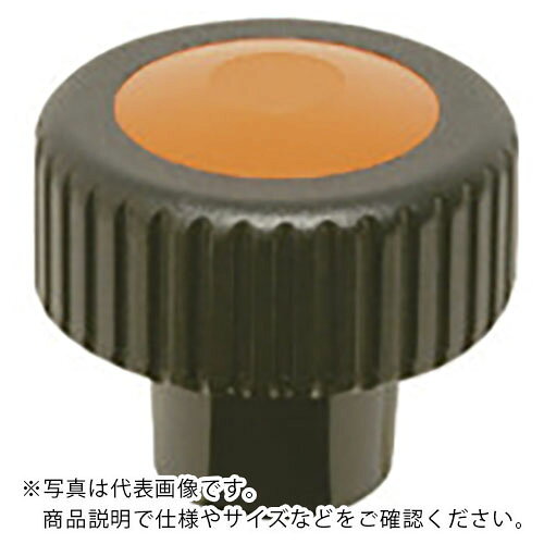 特長：市販の六角ボルト、六角ナットが取付けられますので仕様にあったノブができます。仕様：外径(mm)：50ノブ高さ(mm)：40六角穴径(mm)：10(M6用)ボス穴深さ(mm)：21材質／仕上：ノブ：ポリアミド つや消しブラックキャップ：...