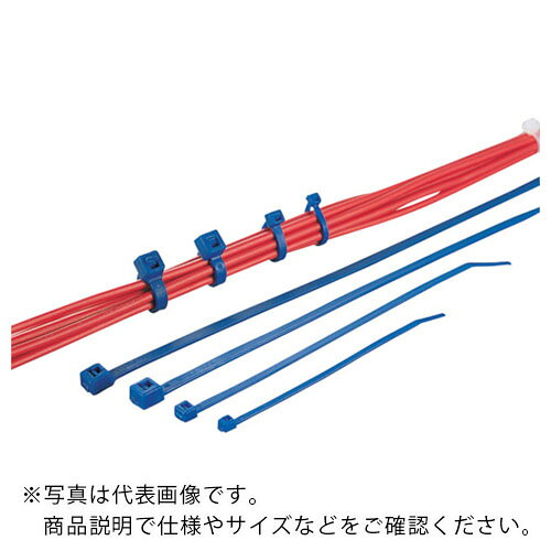 特長：耐薬品、耐熱、耐寒性、耐候性に優れたふっ素樹脂（ETFE)製インシュロックタイです。ガス発生が少なく、アウトガス対策にもお使いいただけます。ふっ素樹脂製のタイは青色ですので、その他グレードのケーブルタイと容易に識別することが可能です。...