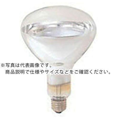 特長：高純度のアルミを内面に蒸着した反射形赤外線電球。小形で、耐熱性・耐衝撃性に優れています。IK形ホルダとの組合せで屋外使用可能。用途：工業・家畜飼育仕様：口金：E26定格寿命(時間)：6000電圧(V)：105外径(mm)：127全長(...
