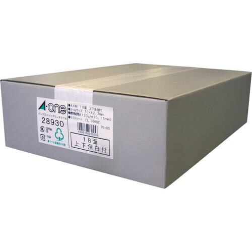 仕様：ラベルシール(インクジェット)18面　(500枚入)　●代表画像について 商品によっては、代表画像を使用している場合がございます。 商品のカラー、サイズなどが異なる商品をイメージ画像として 使用させて頂いている場合がございます。 必ず...