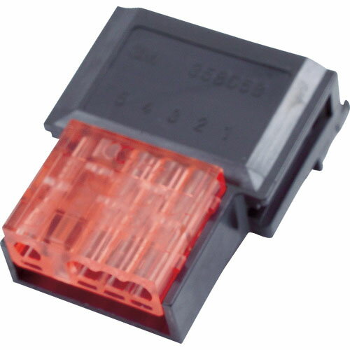 特長：特殊な専用工具が不要です。プライヤーでの結線作業が可能な一括圧接コネクタです。用途：省配線システム。仕様：極数：5色：赤適合電線(AWG)：#20定格電流(A)：最大10/極絶縁被覆外径(mm)：2.2-3.0定格電流：最大10A/極...