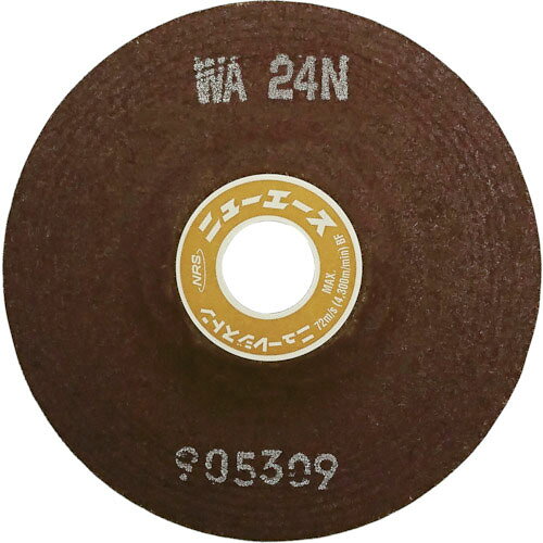 特長：研削用オフセットタイプの汎用品です。広い用途に優れた能力を有する高性能レジノイドオフセット型研削砥石です。用途：ステンレス鋼用。ビード取り、バリ取り。仕様：粒度(#)：24砥材：WA硬度：N外径(mm)：100厚さ(mm)：6穴径(m...