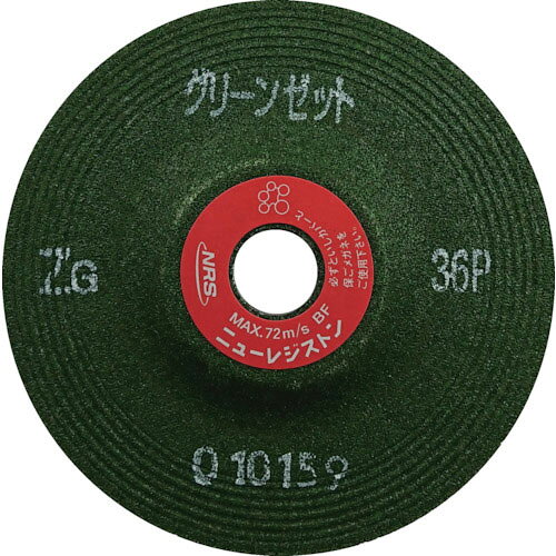 特長：重研削用です。優れた耐久性と安定した高研削能力です。優れたコストパフォーマンスです。用途：あらゆる業種の重研削作業のビード取り・バリ取り、表面研削。仕様：粒度(#)：36砥材：ZG硬度：P外径(mm)：100厚さ(mm)：6穴径(mm...