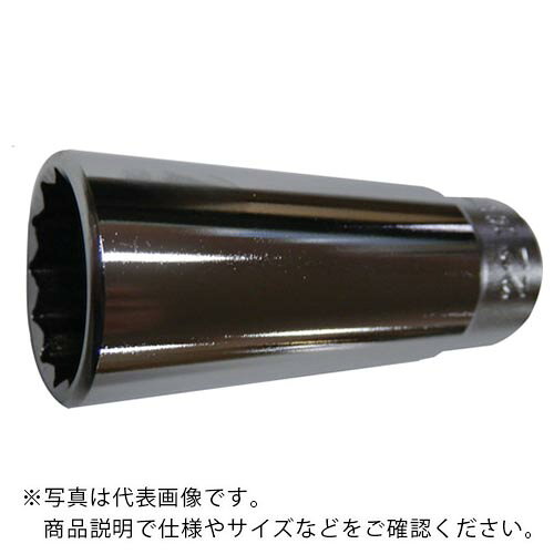 特長：ラチェットハンドルなどに取り付けて使用するソケット及びアクセサリーです。用途：ボルト、ナットの締め付け、緩め作業に。仕様：差込角(mm)：9.5ソケット内容(mm)：12角ディープソケット：39材質／仕上：特殊合金鋼　●代表画像につい...