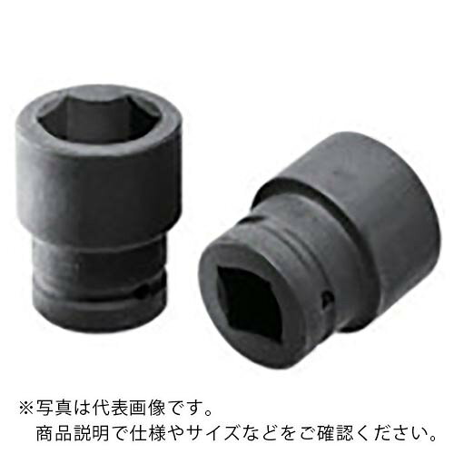 特長：ピン.Oリングで固定しますのでソケットの脱着を防ぎます。用途：六角ボルト・ナットの締結作業。仕様：対辺寸法(mm)：19差込角(mm)：19.0全長(mm)：48JIS表示認定工場製材質／仕上：材質:SCM435表面処理:カチオン電着...