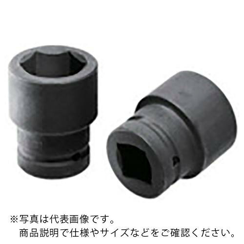 特長：ピン.Oリングで固定しますのでソケットの脱着を防ぎます。用途：六角ボルト・ナットの締結作業。仕様：対辺寸法(mm)：23差込角(mm)：19.0全長(mm)：50JIS表示認定工場製材質／仕上：材質:SCM435表面処理:カチオン電着...