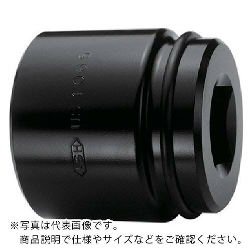 特長：ピン.Oリングで固定しますのでソケットの脱着を防ぎます。用途：六角ボルト・ナットの締結作業。仕様：対辺寸法(mm)：70差込角(mm)：38.1全長(mm)：100JIS表示認定工場製材質／仕上：材質:SCM435表面処理:カチオン電...