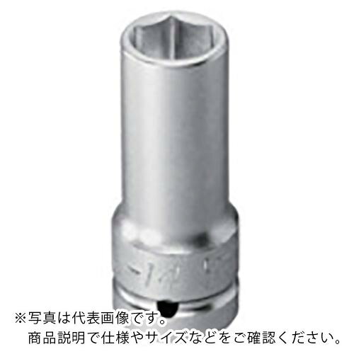 特長：ピン.Oリングで固定しますのでソケットの脱着を防ぎます。狭い箇所にも使用しやすいロングタイプです。用途：六角ボルト・ナットの締結作業。仕様：差込角(mm)：12.7対辺寸法(mm)：19全長(mm)：60JIS表示認定工場製材質／仕上...