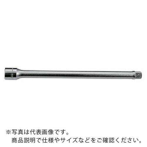 特長：深くて狭所の作業等、ハンドル操作がしにくい時、ソケットを延長させるために使用します。ニッケルクロムメッキの表面処理です。用途：ソケット延長の中継ぎとして。仕様：差込角(mm)：19.0全長(mm)：400JIS表示認定工場製材質／仕上...