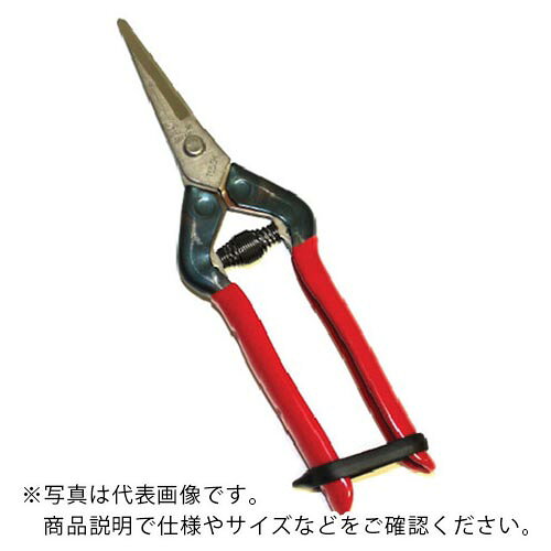 特長：刃部合わせ面のスキ加工でヤニがつきにくく刃の開閉がスムーズです。刃がステンレス製なので錆びにくいです。細かい作業が出来るように刃先を細かくしています。用途：果樹、野菜の収穫、摘果、摘花作業に。仕様：全長(mm)：185刃長(mm)：4...