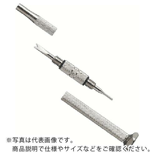 特長：時計バンド交換時のバネ棒外しに。用途：時計バンドのバネ棒外しに。仕様：刃先：Y型×ピン型(φ0.8mm)材質／仕上：クロムモリブデンバナジウム鋼・真鍮　●代表画像について 商品によっては、代表画像を使用している場合がございます。 商品...